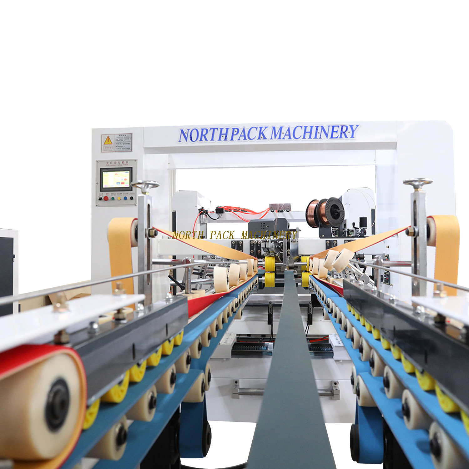 Corrugated Cardboard Automatic Folding Gluing Stitching Carton Box ...